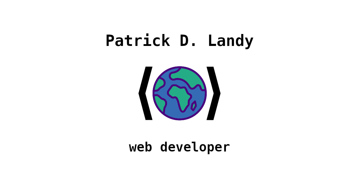 Patrick D. Landy, web developer